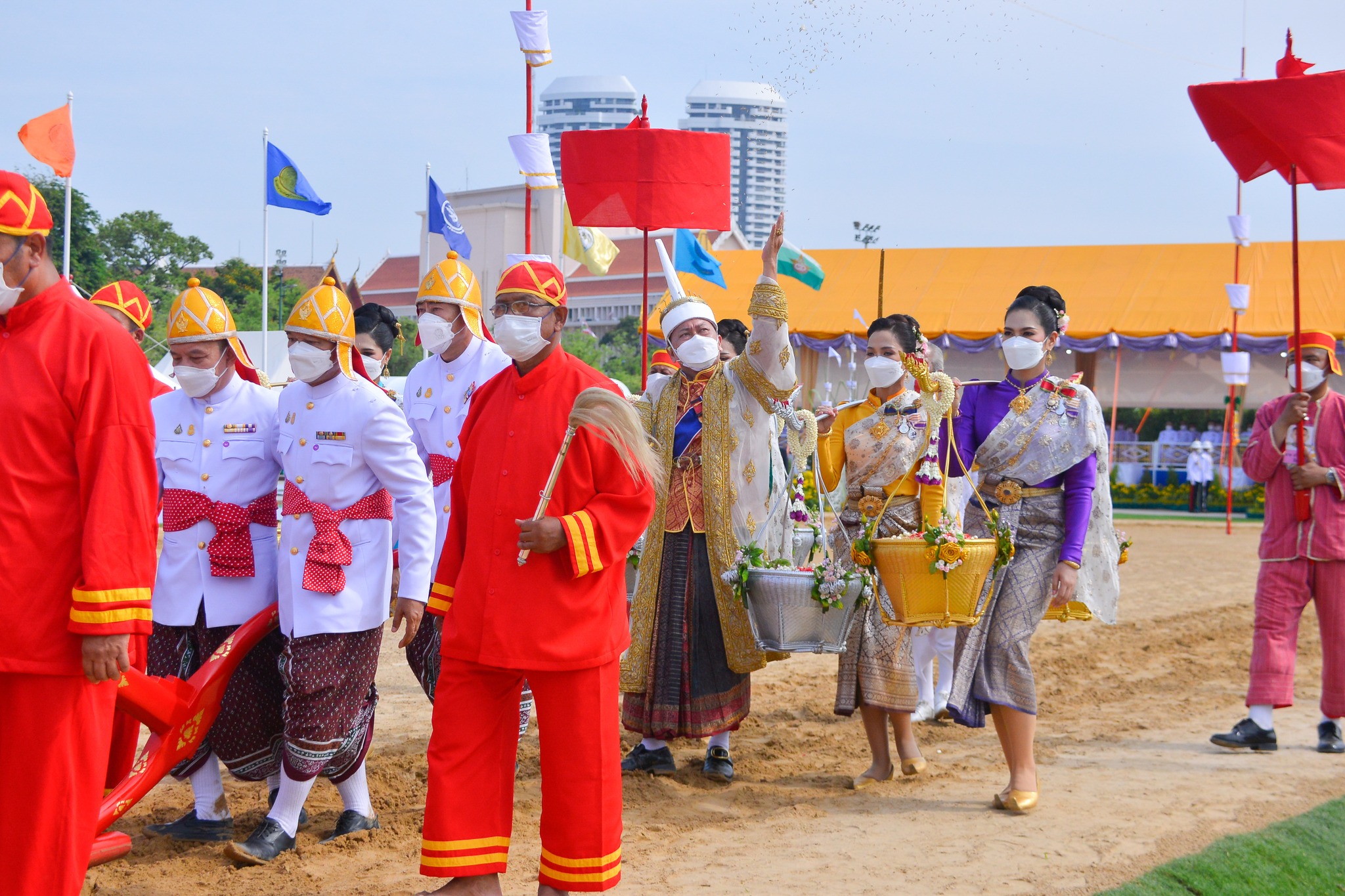 ผลเสี่ยงทาย พระราชพิธีจรดพระนังคัลแรกนาขวัญ ปี 66 พระโคกินหญ้า เหล้า